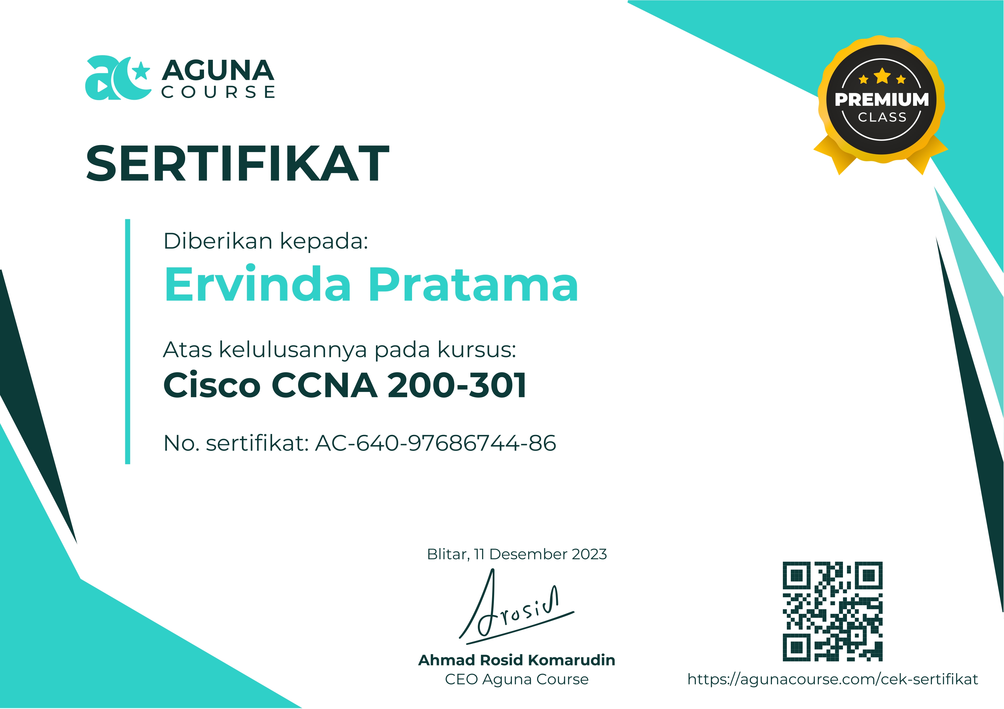 Network Engineer L2 - Ervinda Pratama